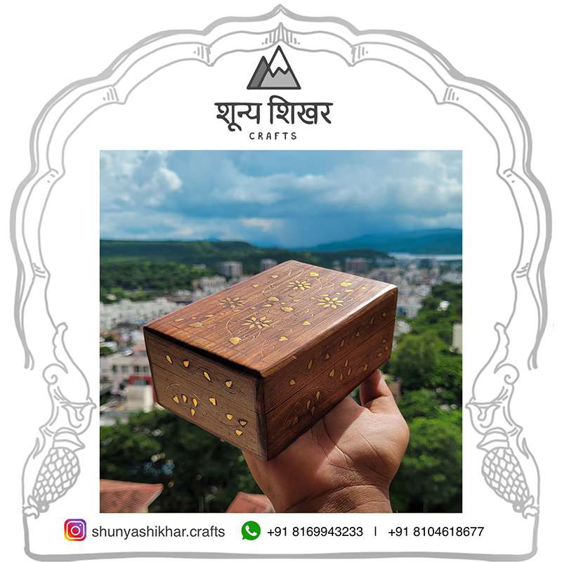 Handcrafted Wooden Gift Box 6x4in